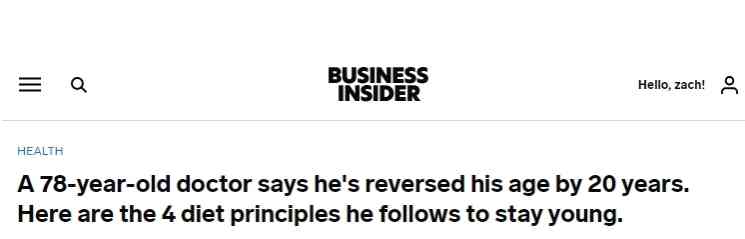 ZT: Michael Roizen博士是一名麻醉师，也是克利夫兰诊所（Cleveland Clinic）的首席健康官，他今年78岁。 但他 ...